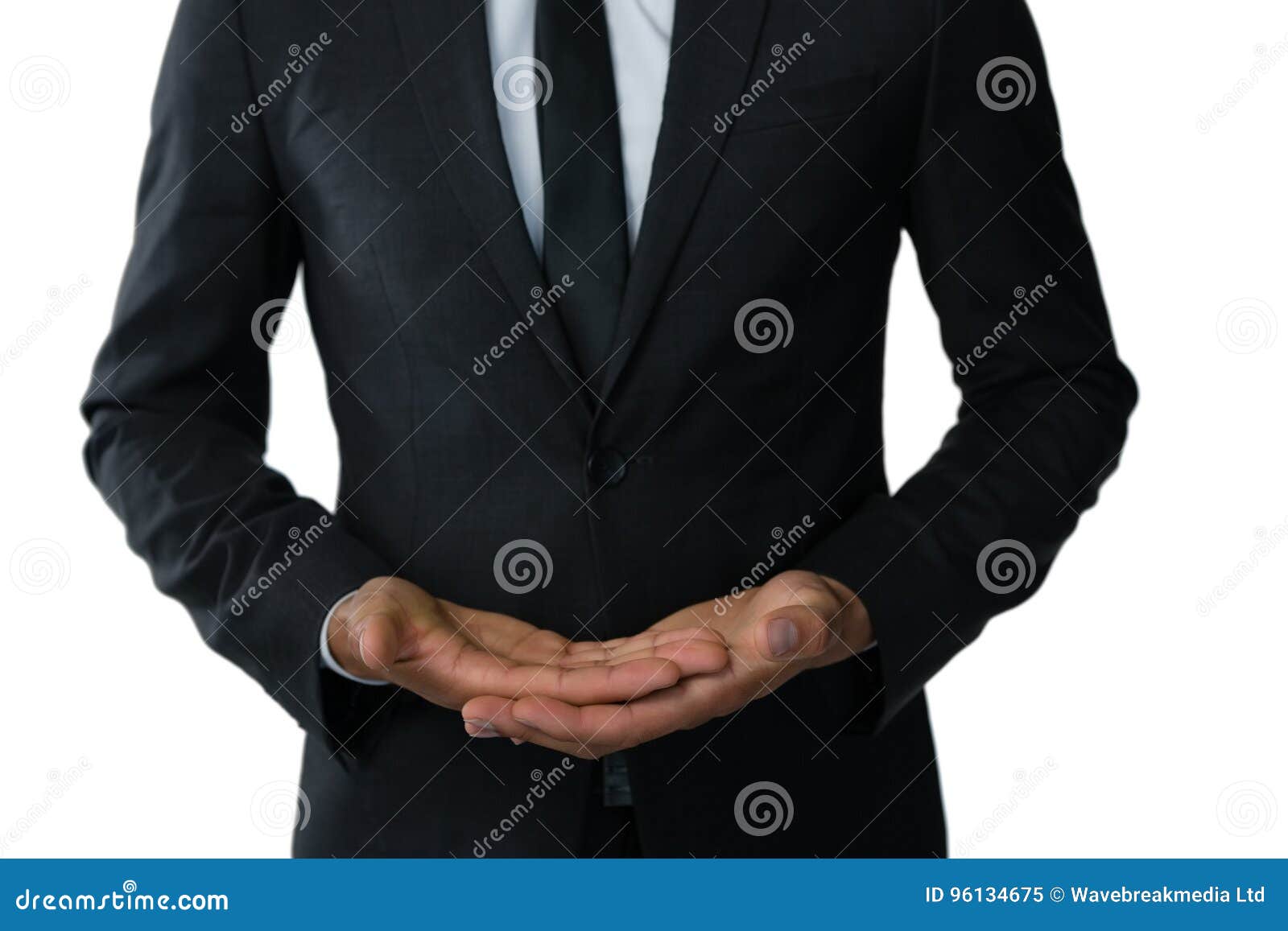 Mid Section of Businessman Doing Hand Gesture Stock Image - Image of ...