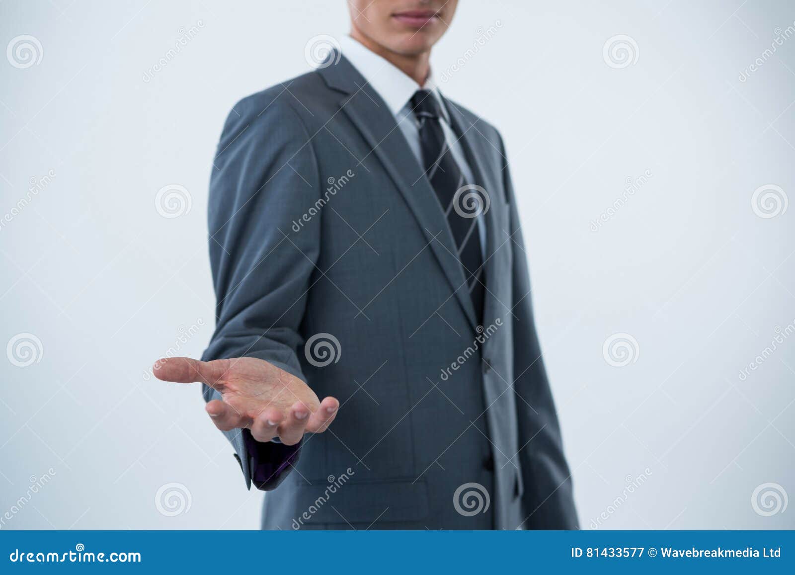 Mid Section of a Businessman Offering a Helping Hand Stock Image ...