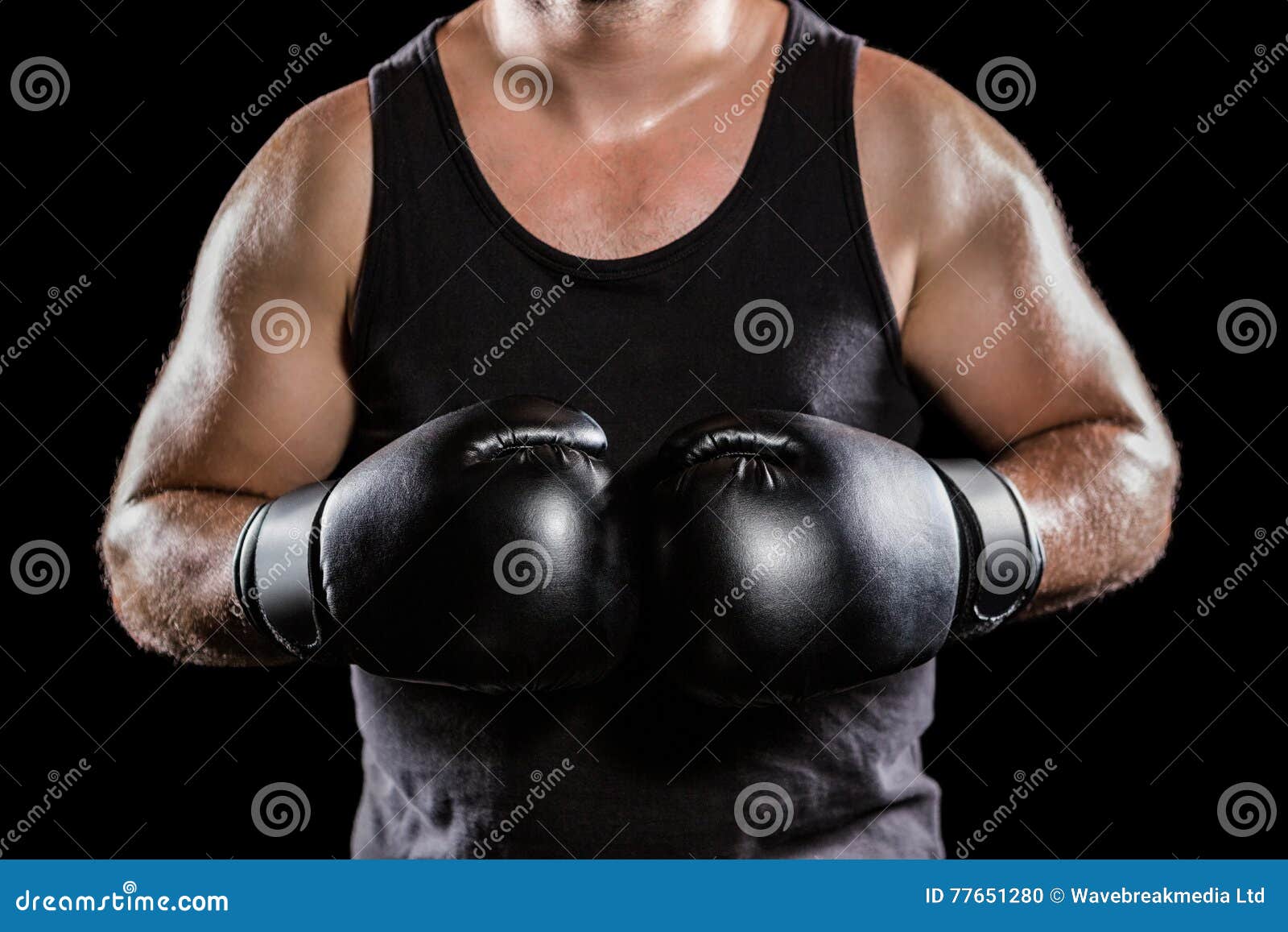 Mid Section of Muscular Boxer Stock Photo - Image of physical ...