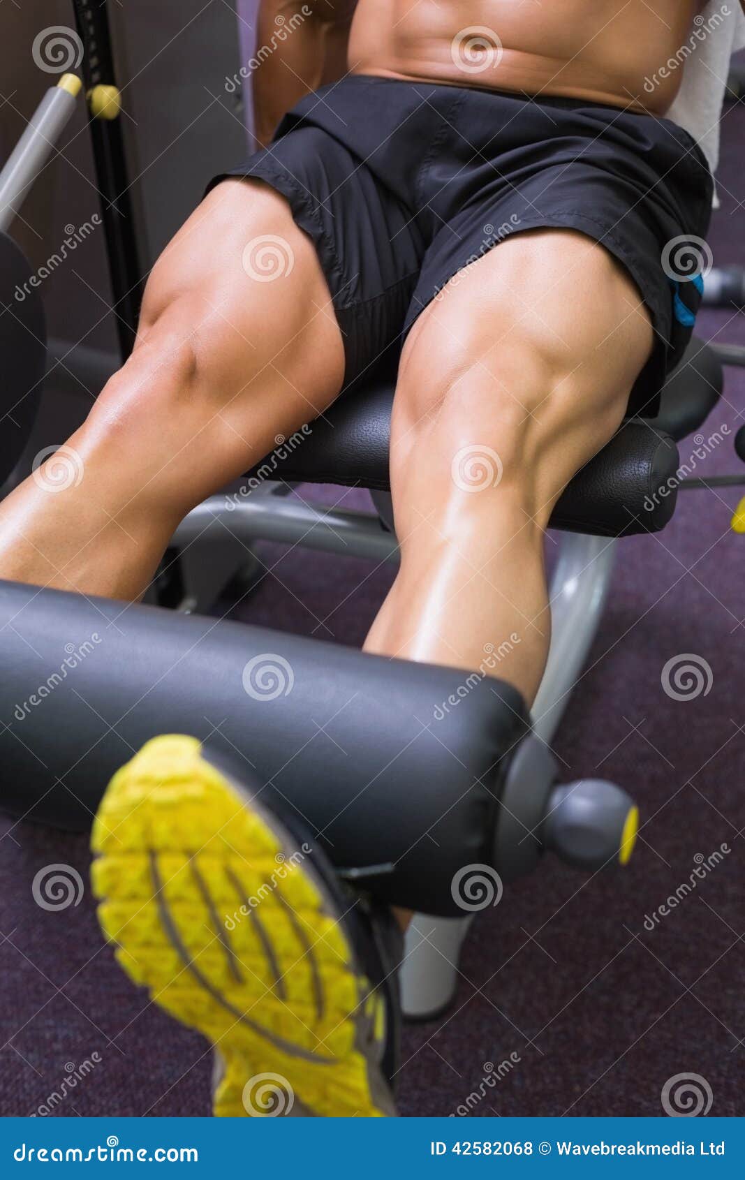 Mid Section Of Muscular Man Flexing Muscles Royalty-Free Stock Image ...