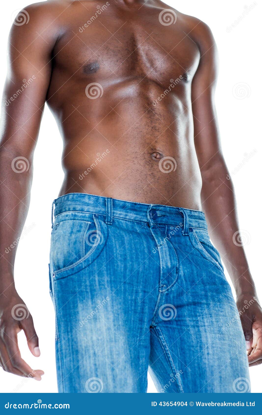 Mid Section Of Shirtless Muscular Man Stock Photography | CartoonDealer ...