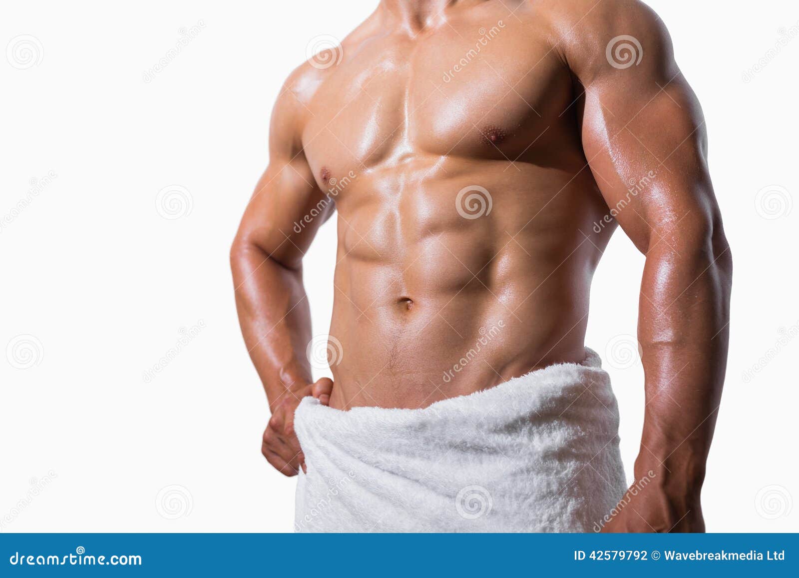 Mid Section Of A Shirtless Muscular Man Royalty-Free Stock Photography ...