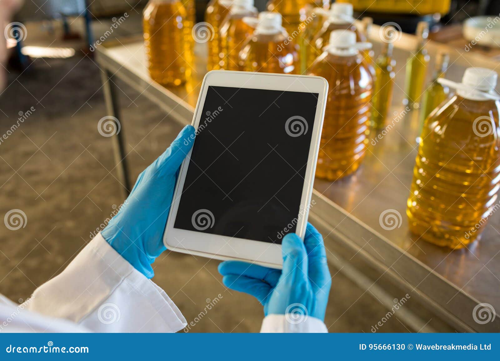 Mid Section of Technician Using Digital Tablet Stock Photo - Image of ...