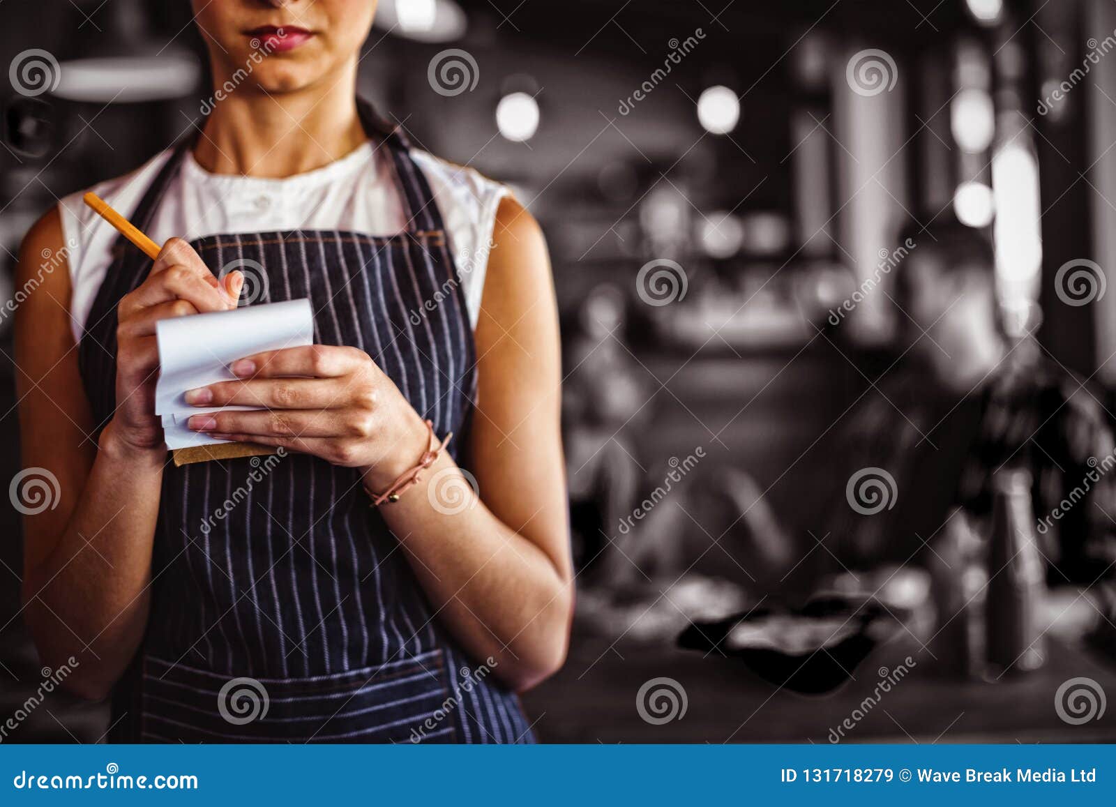 Diner Waitress Taking Order