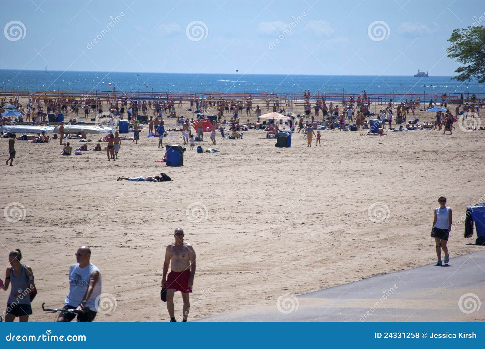 Mid-Summer at Chicago S North Avenue Beach Editorial Stock Photo ...