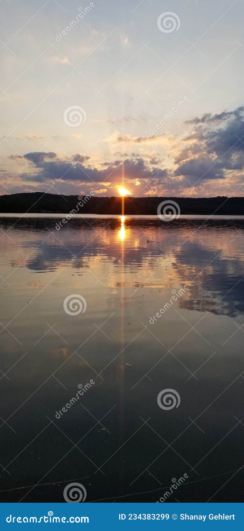Mid summers evening stock image. Image of sunset, reflection - 234383299