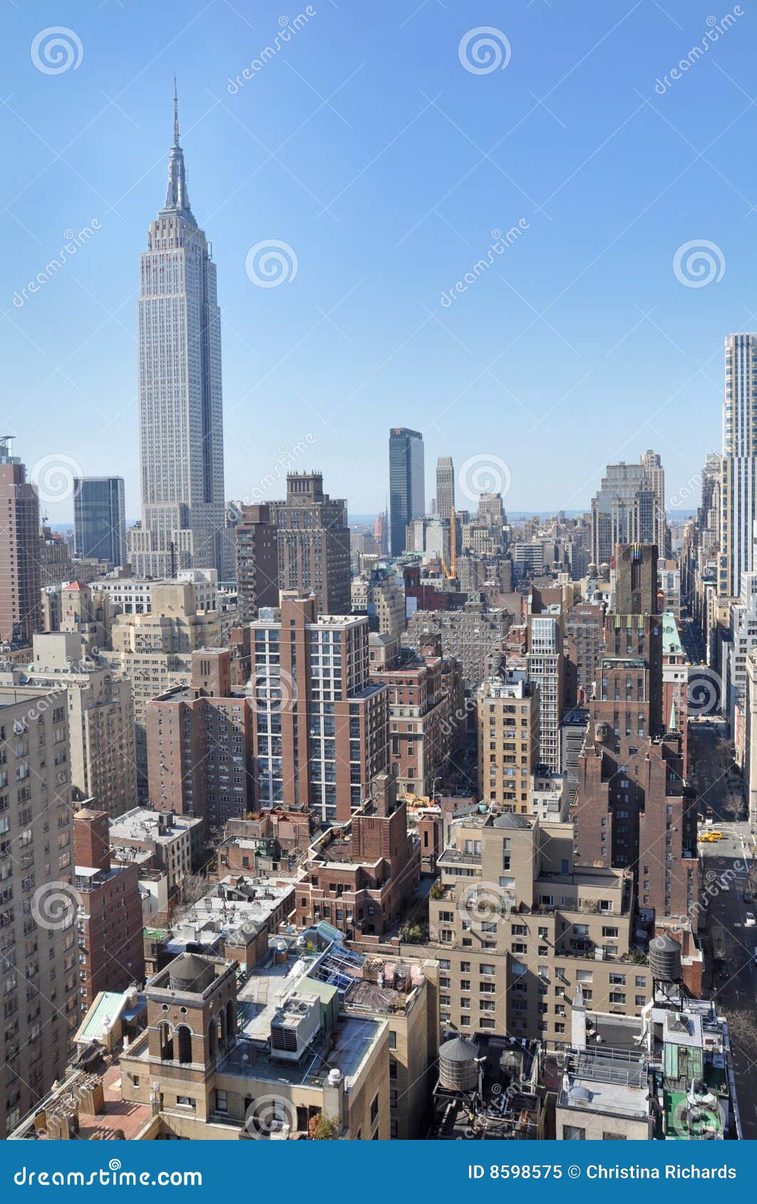 Mid-town Manhattan Cityscape Stock Image - Image of commercial ...