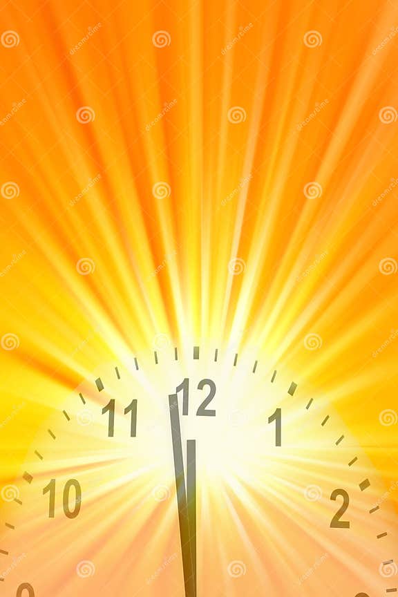 Midday clock stock image. Image of clock, number, warm - 11430075