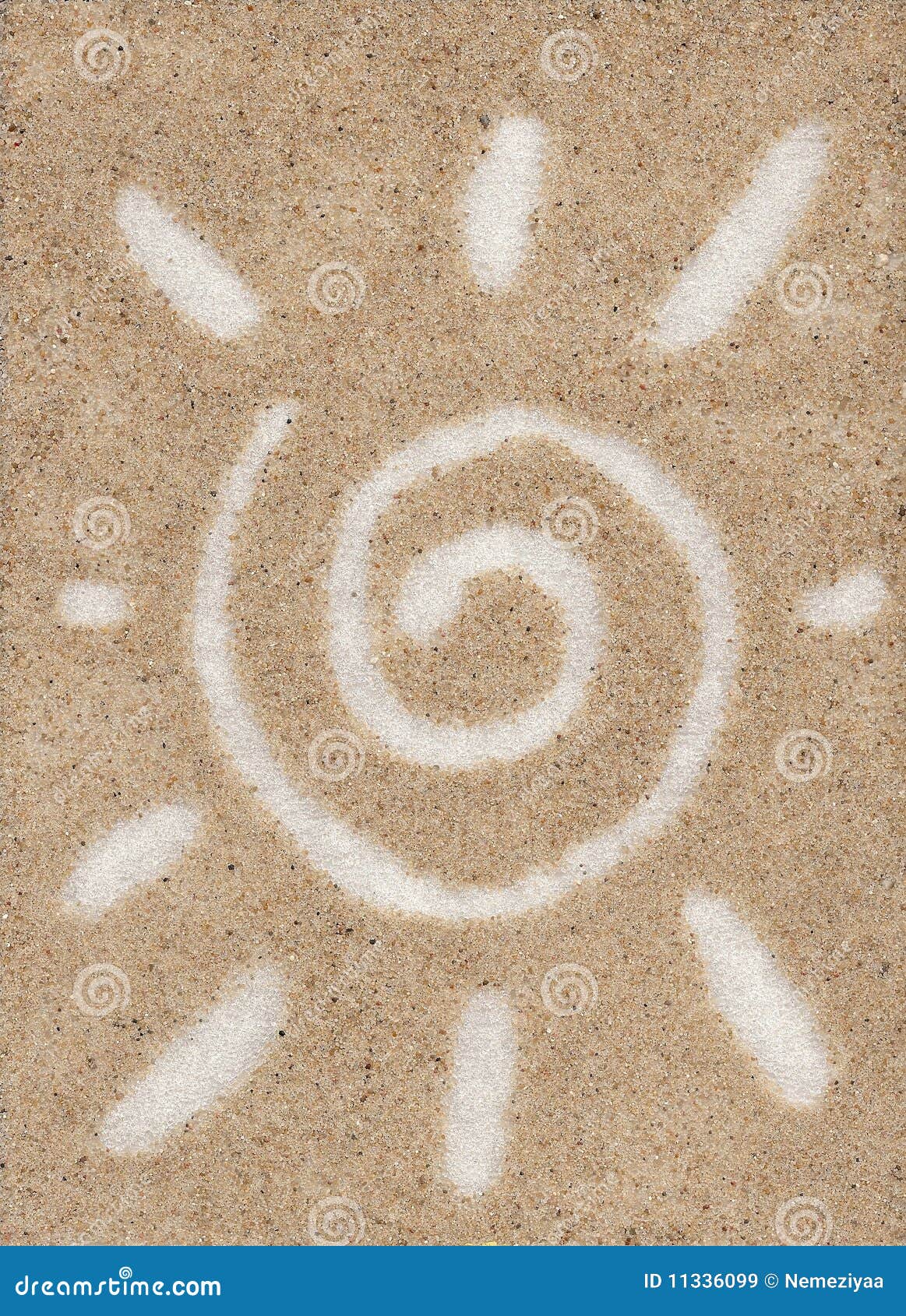 The midday sun on the sand stock illustration. Illustration of furlough ...