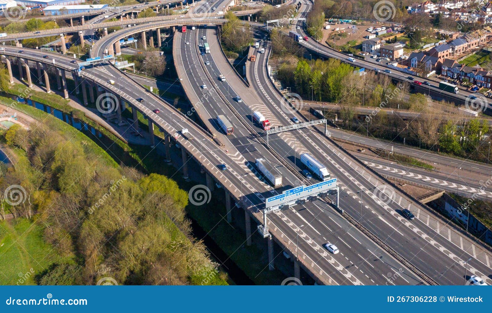 Midday Traffic at Spaghetti Junction, the Gravelly Hill Interchange in ...