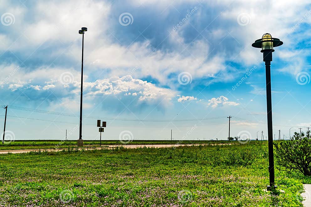 Midday View at a Rest Stop in the Middle of Nowhere Stock Photo - Image ...