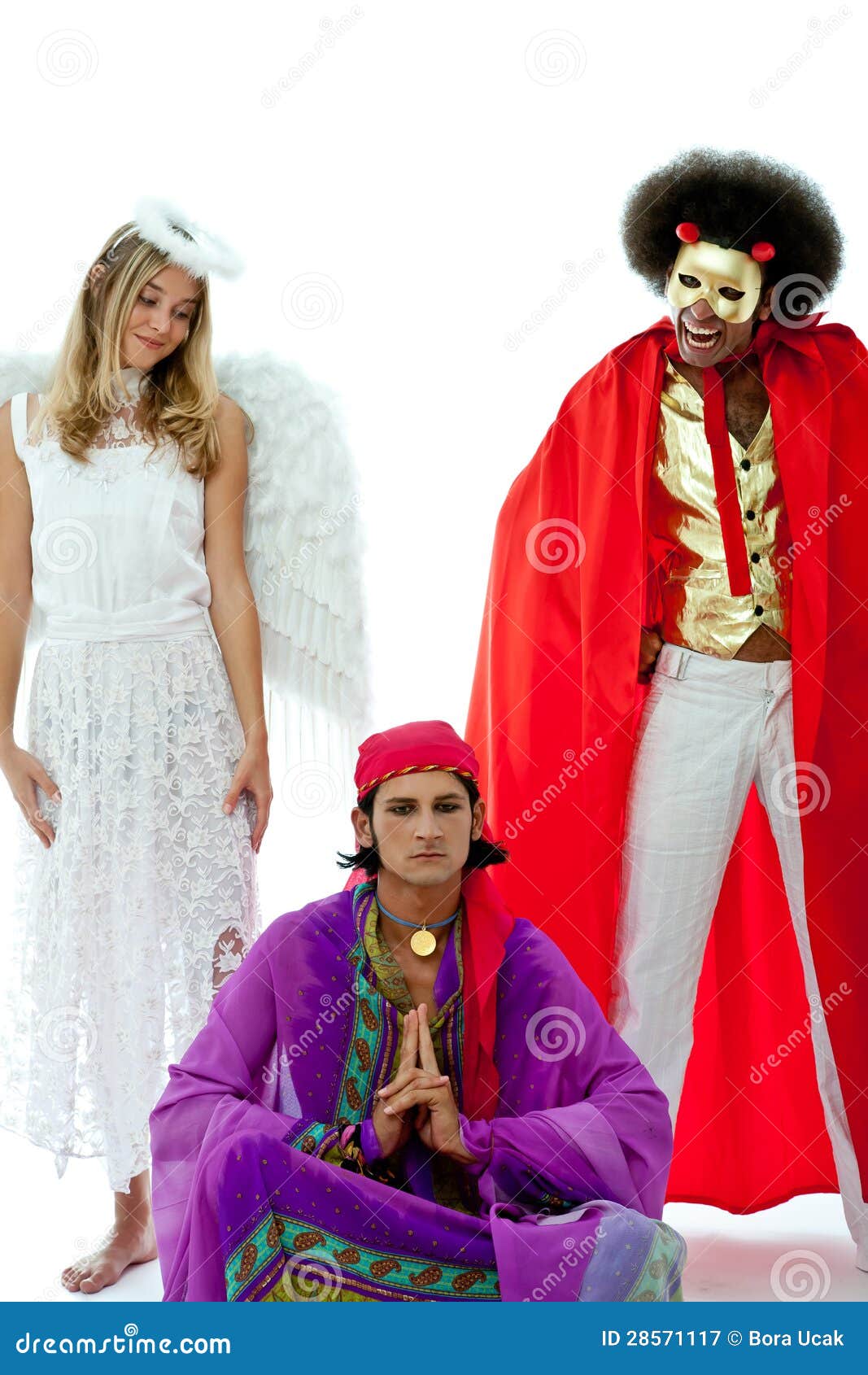 Middel, engel en duivel stock afbeelding. Image of middel - 28571117