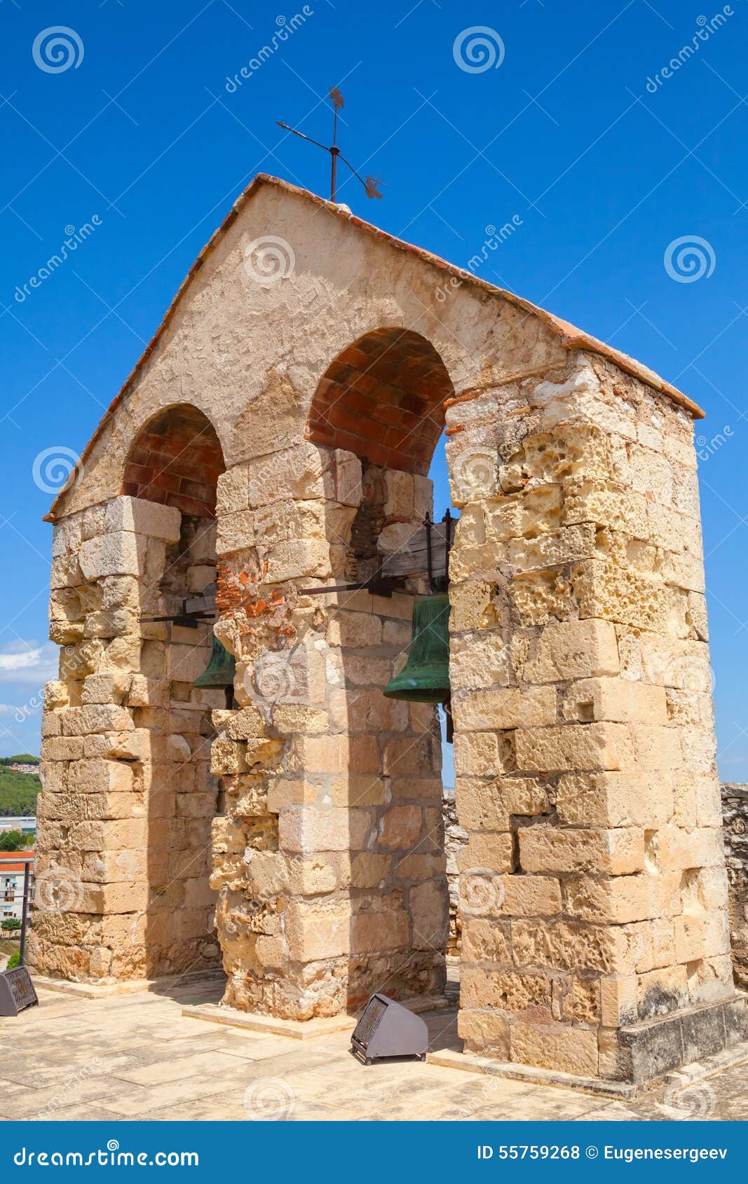 Middeleeuws Steenkasteel in Calafell Stad, Spanje Stock Foto - Image of ...