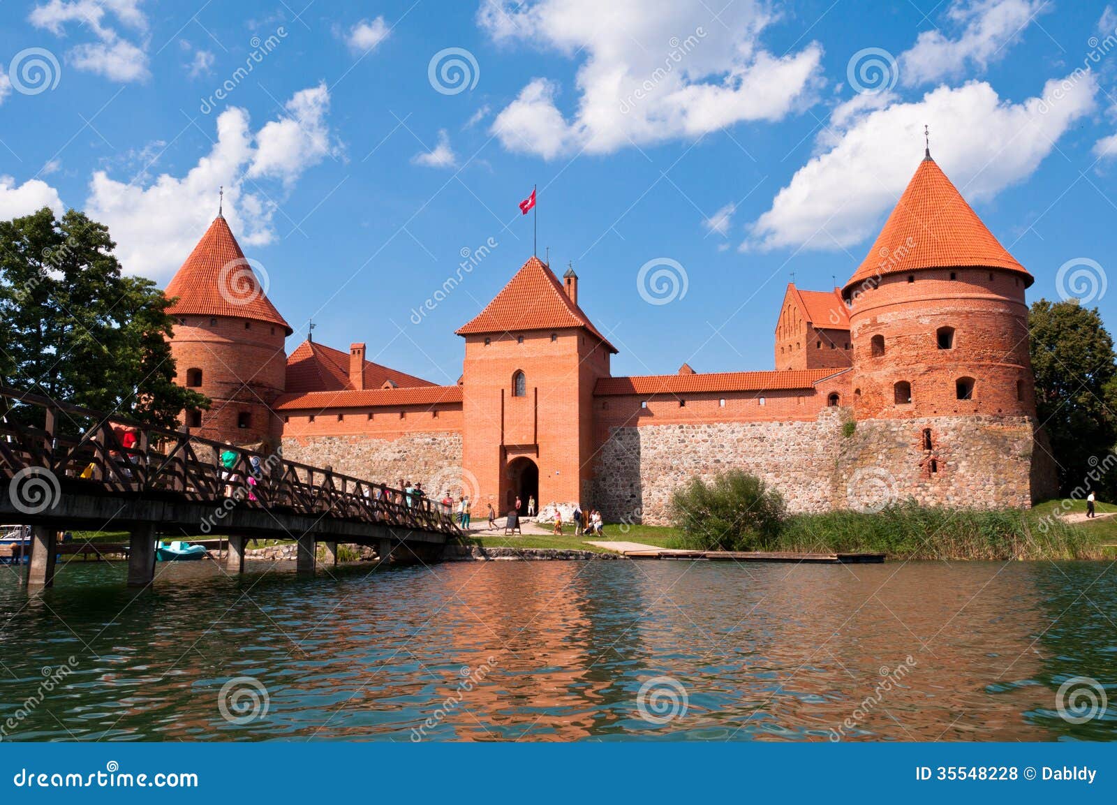 Middeleeuws Trakai-Kasteel stock foto. Image of recreatie - 35548228
