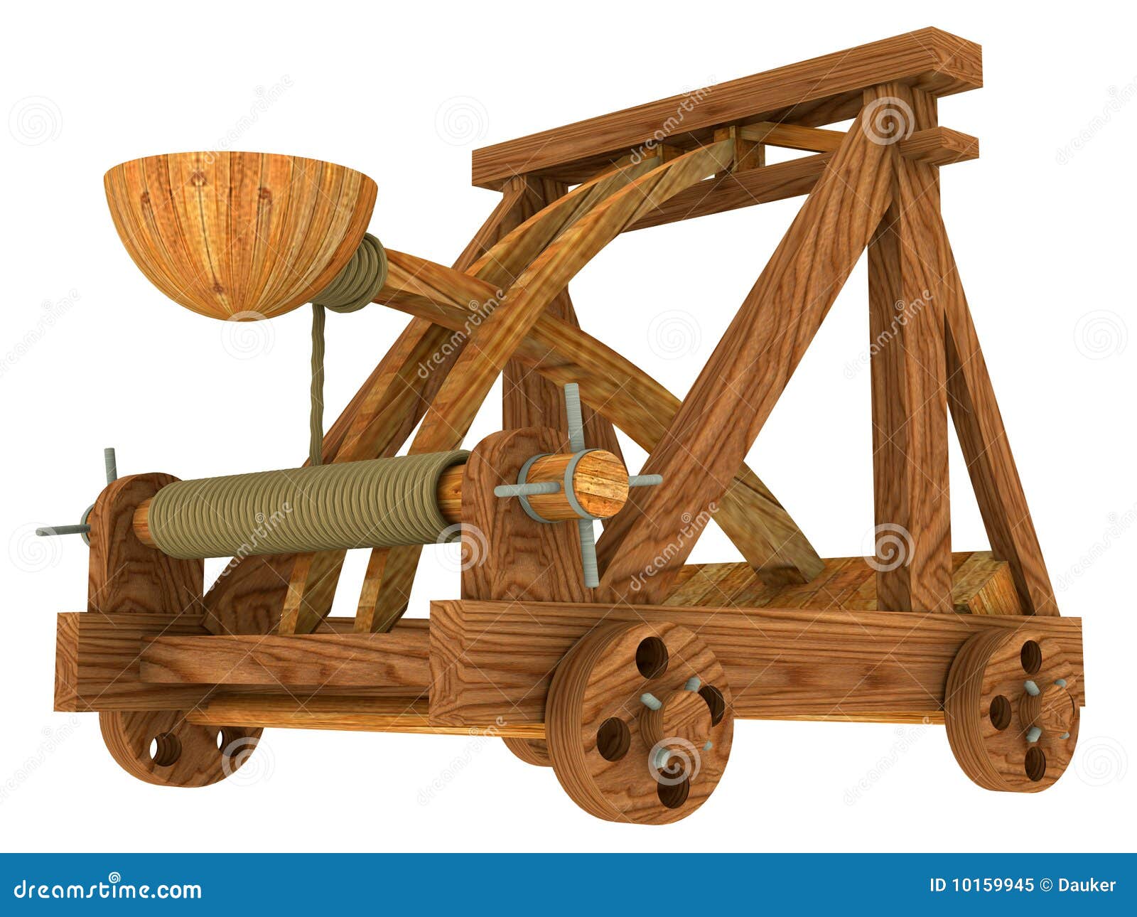 (Middeleeuwse) katapult stock illustratie. Illustration of texturen ...