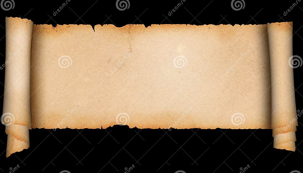 Middeleeuwse Rol Van Perkament Stock Afbeelding - Image of decoratie ...