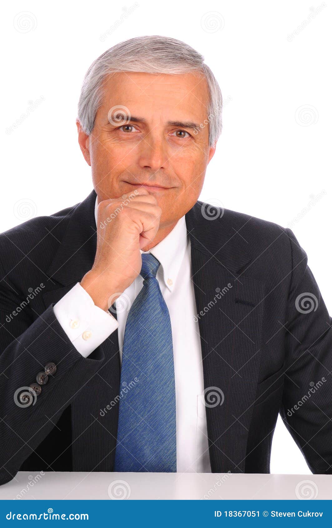Middle Age Businessman Portrait Stock Image - Image of caucasian ...
