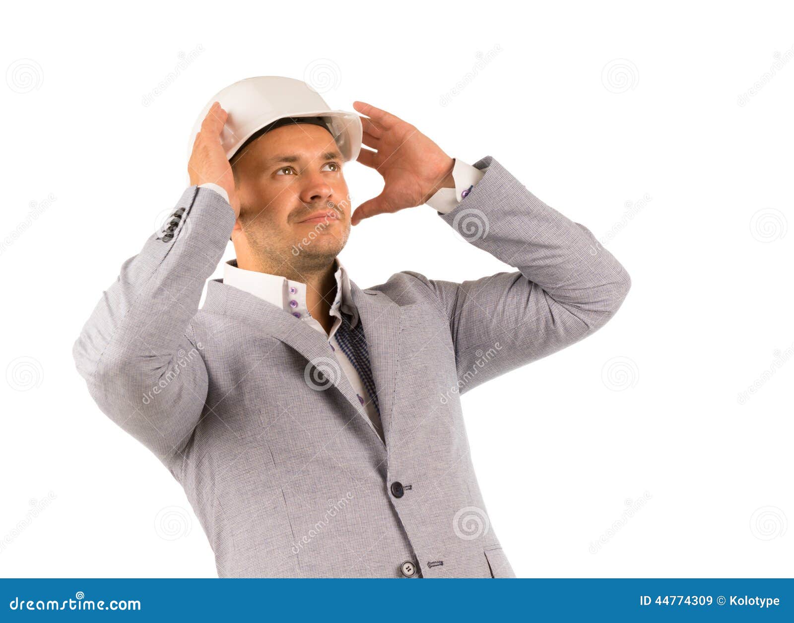 Middle Age Engineer Thinking New Design Stock Image - Image of body ...