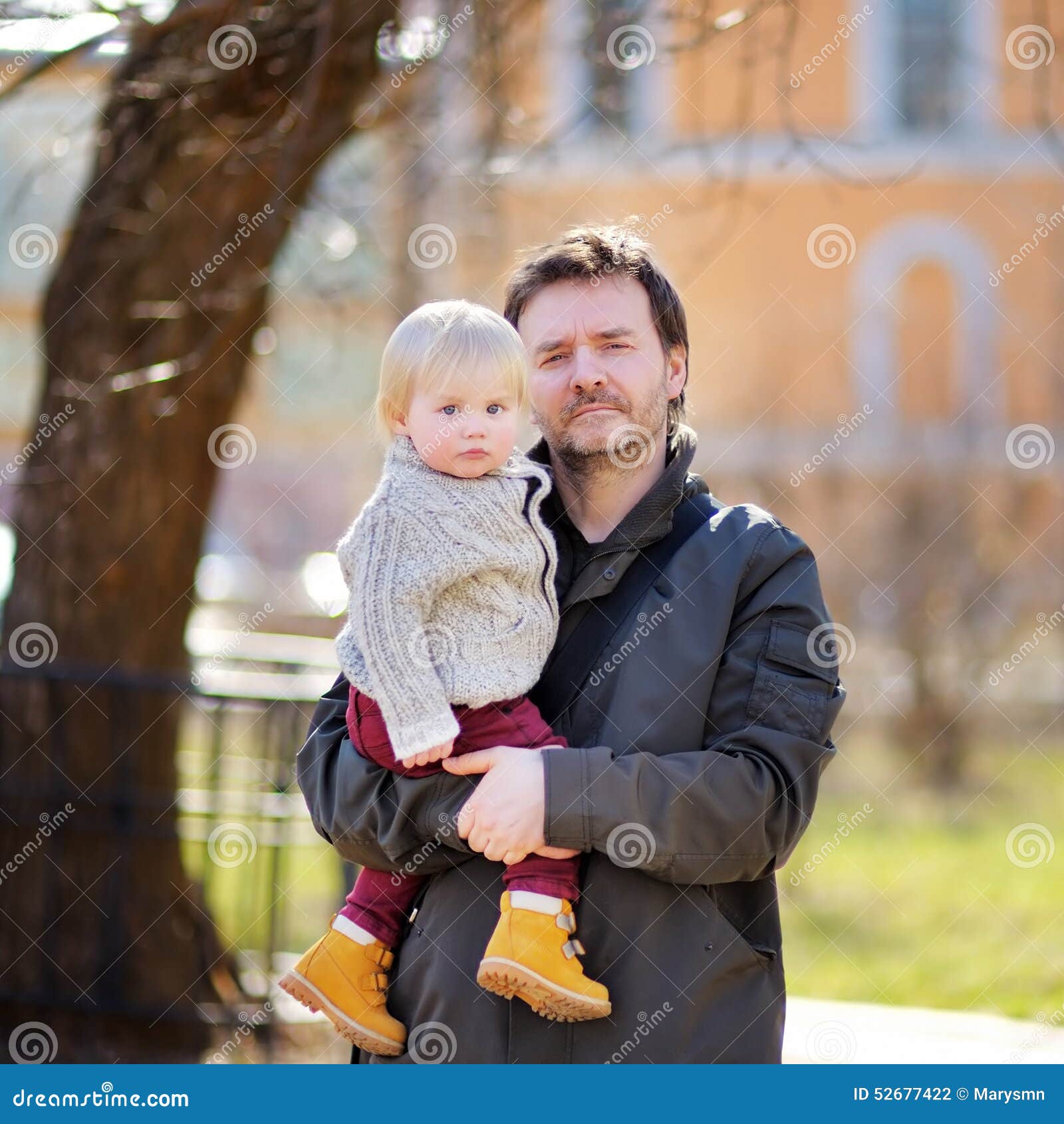 Middle Age Father with His Toddler Son Stock Photo - Image of playing ...