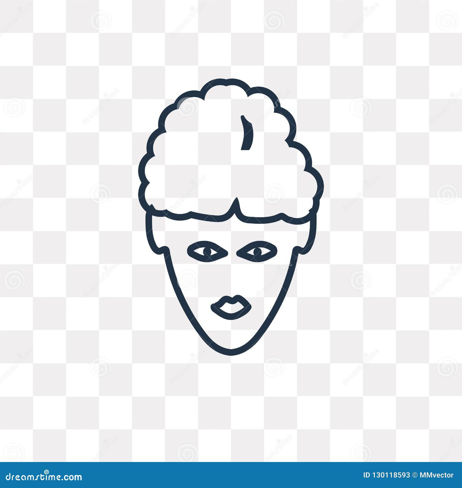 Middle Age Lady Vector Icon Isolated on Transparent Background, Stock ...