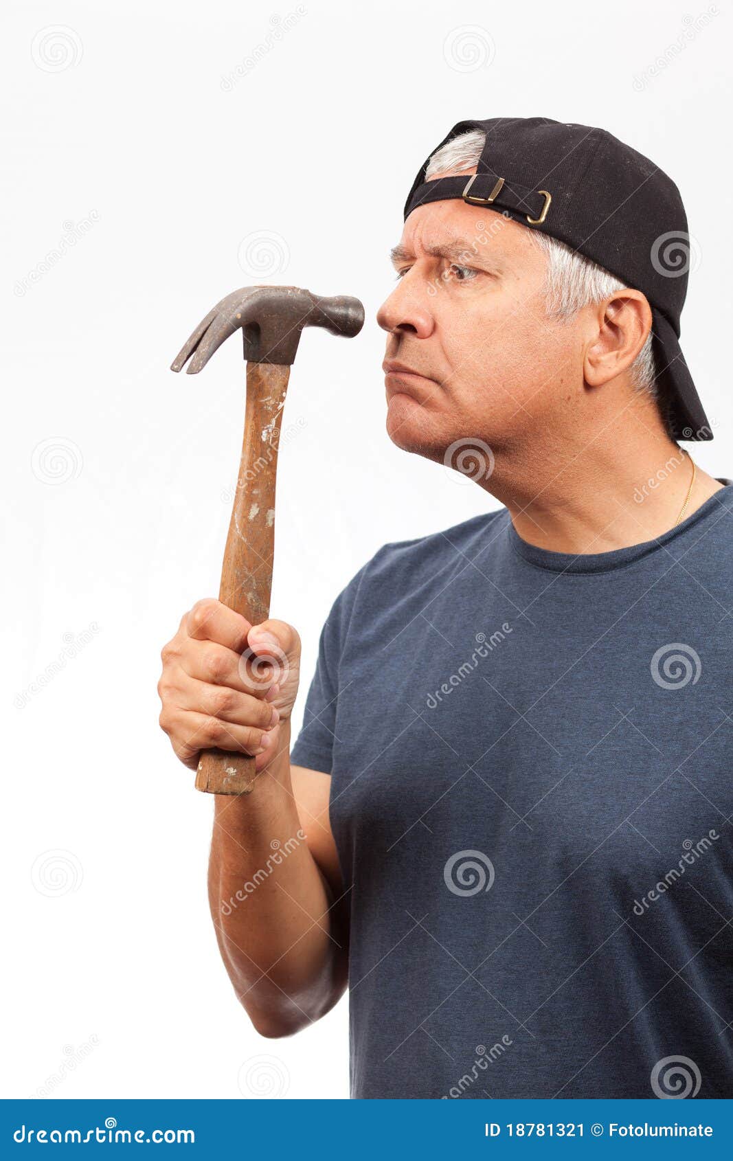 Middle Age Man with a Hammer Stock Image - Image of tool, baseball: 18781321