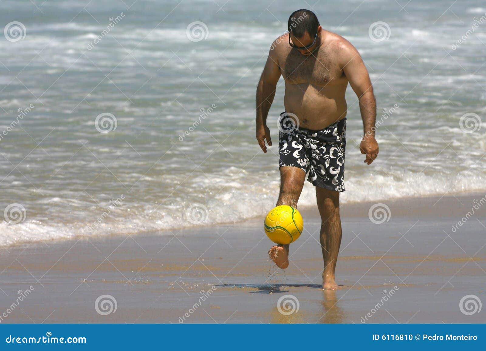 Middle Age Man Playing with a Ball Stock Photo - Image of mediterranean ...