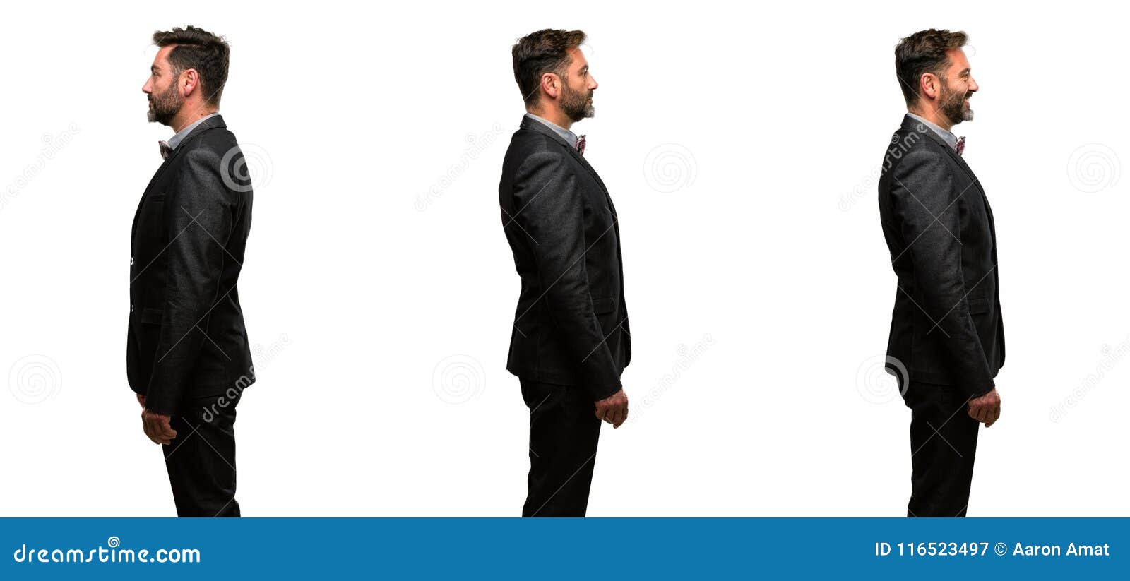 Middle Age Man Wearing a Suit Stock Image - Image of model, expression ...