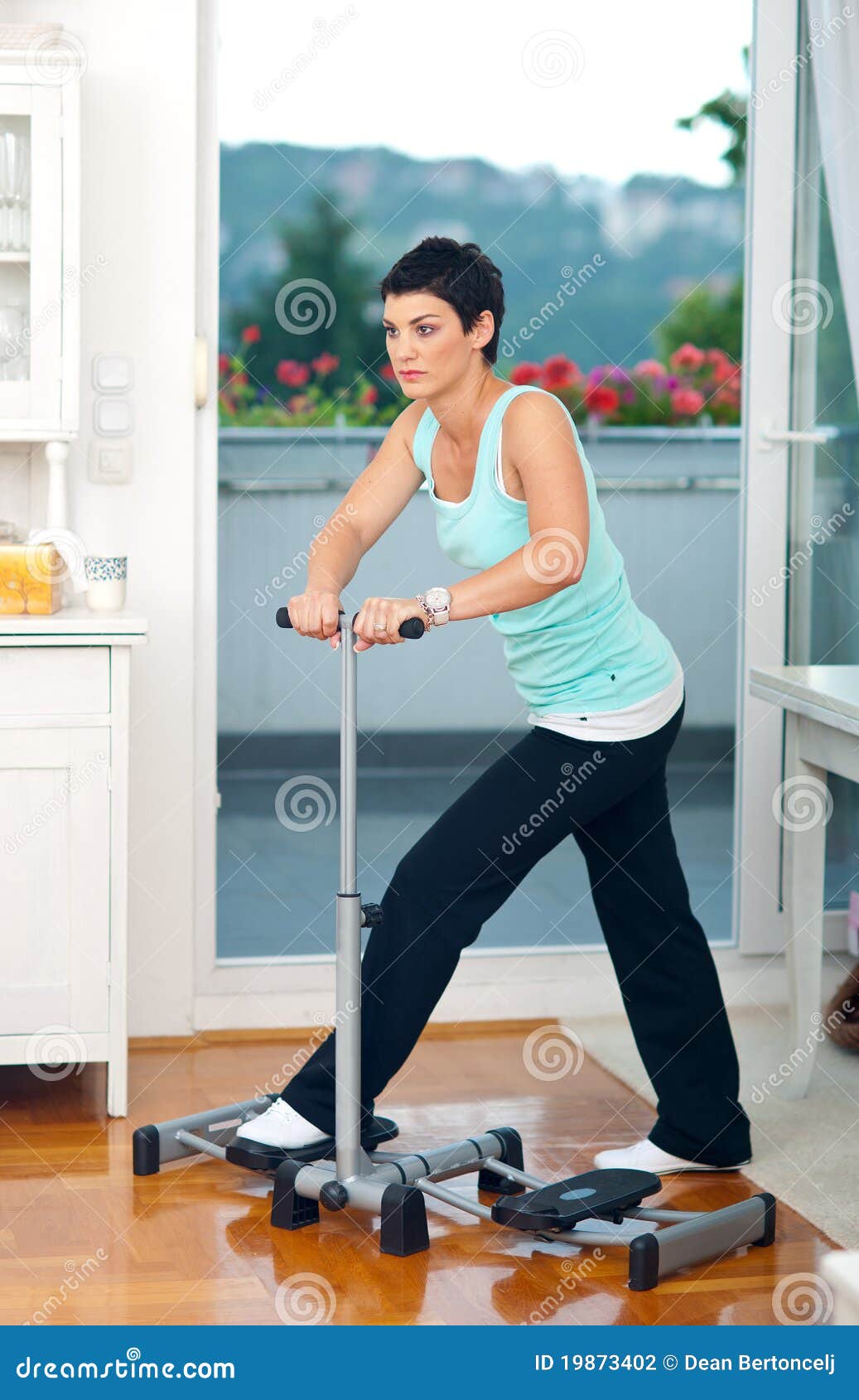 Middle age woman exercise stock photo. Image of lady - 19873402
