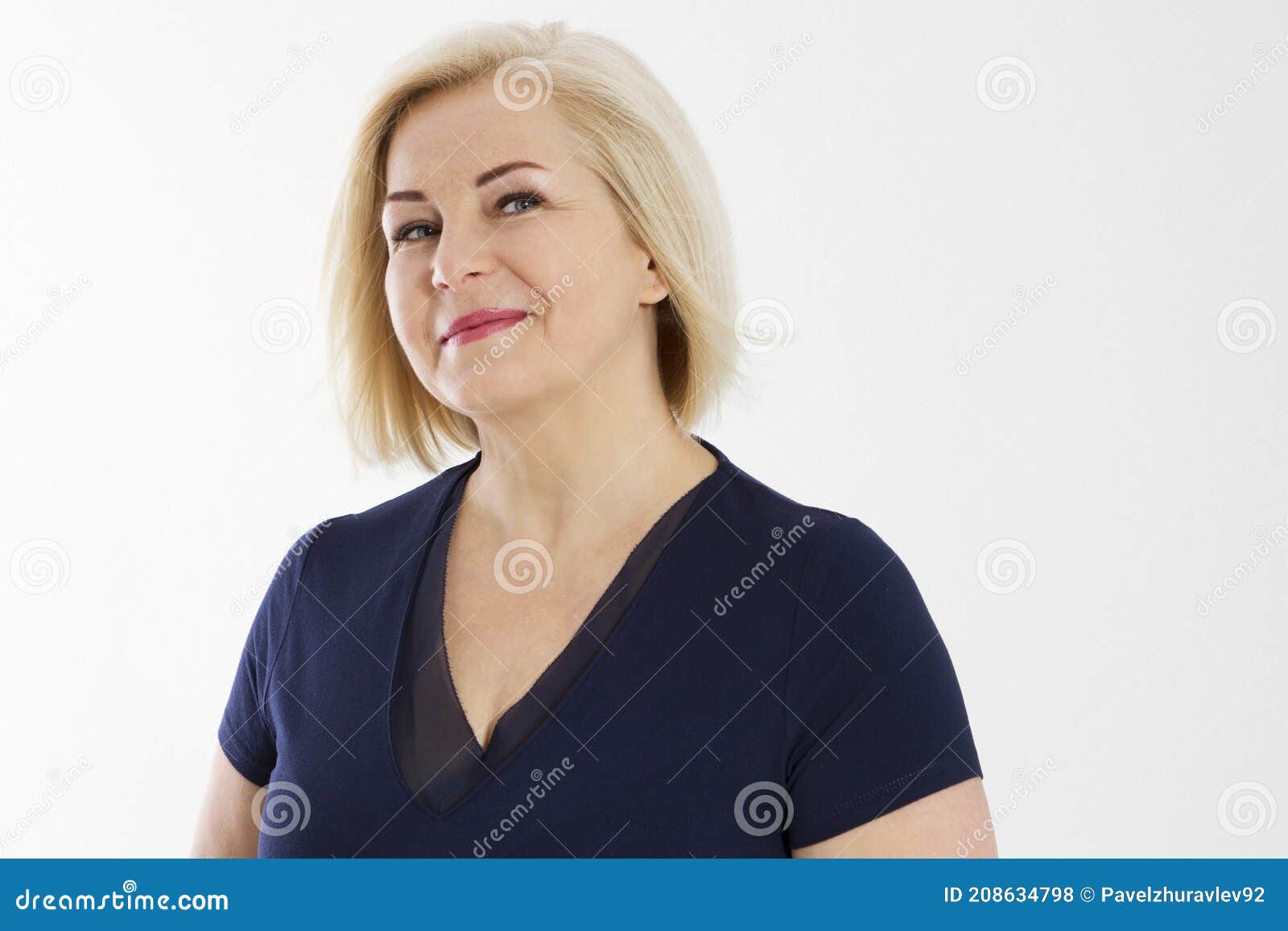 Middle Age Woman Portrait on White, Beautiful Happy Adult Woman ... Middle Age Woman Portrait on White, Beautiful Happy Adult Woman ...