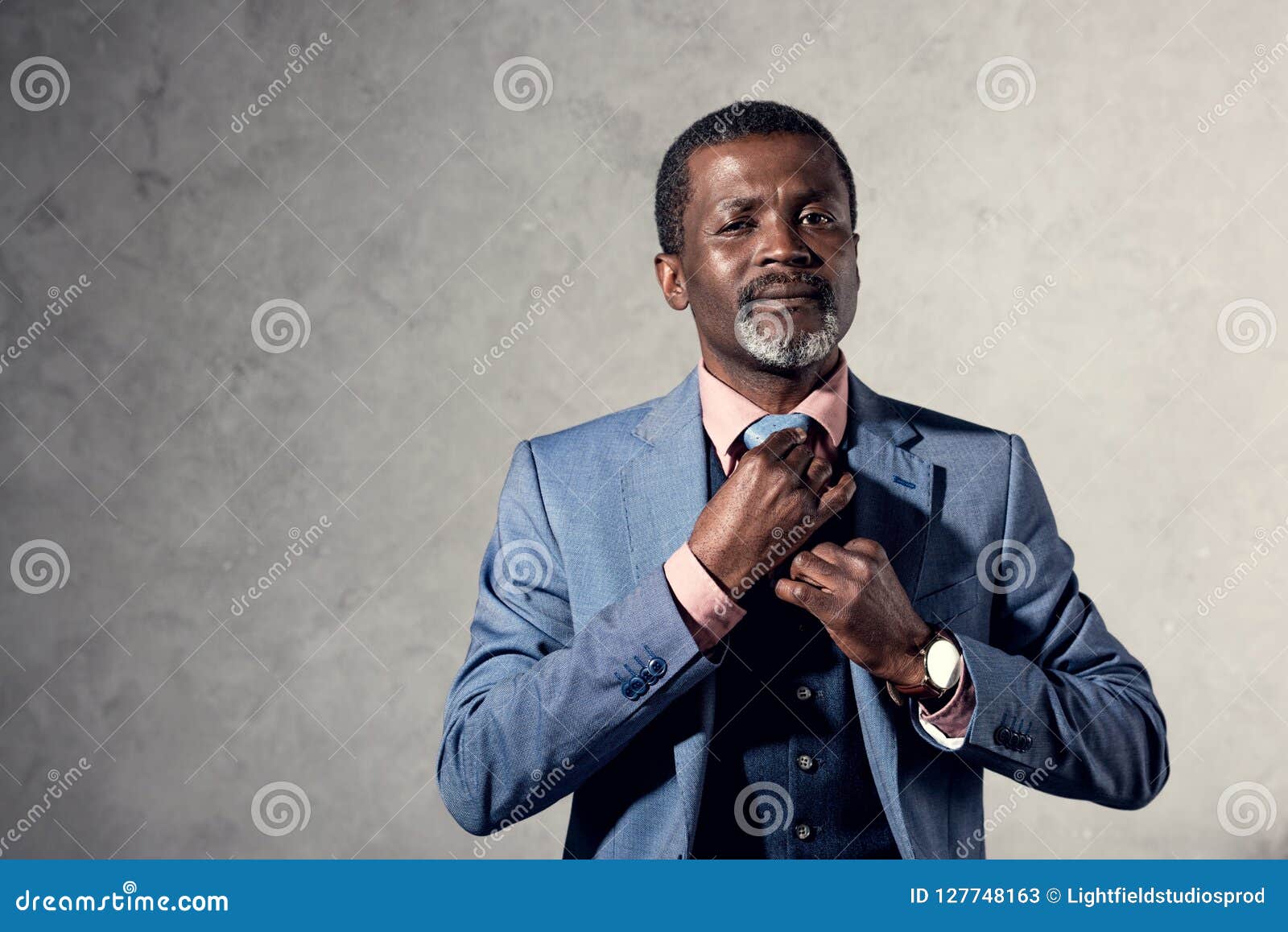 Middle Aged African American Man Stock Image - Image of fashion ...