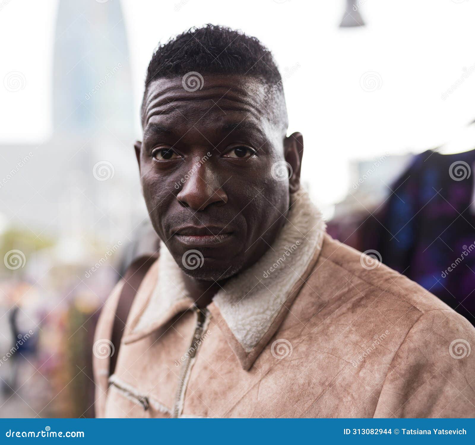 Middle Aged African American Man Stock Photo - Image of face, looking ...
