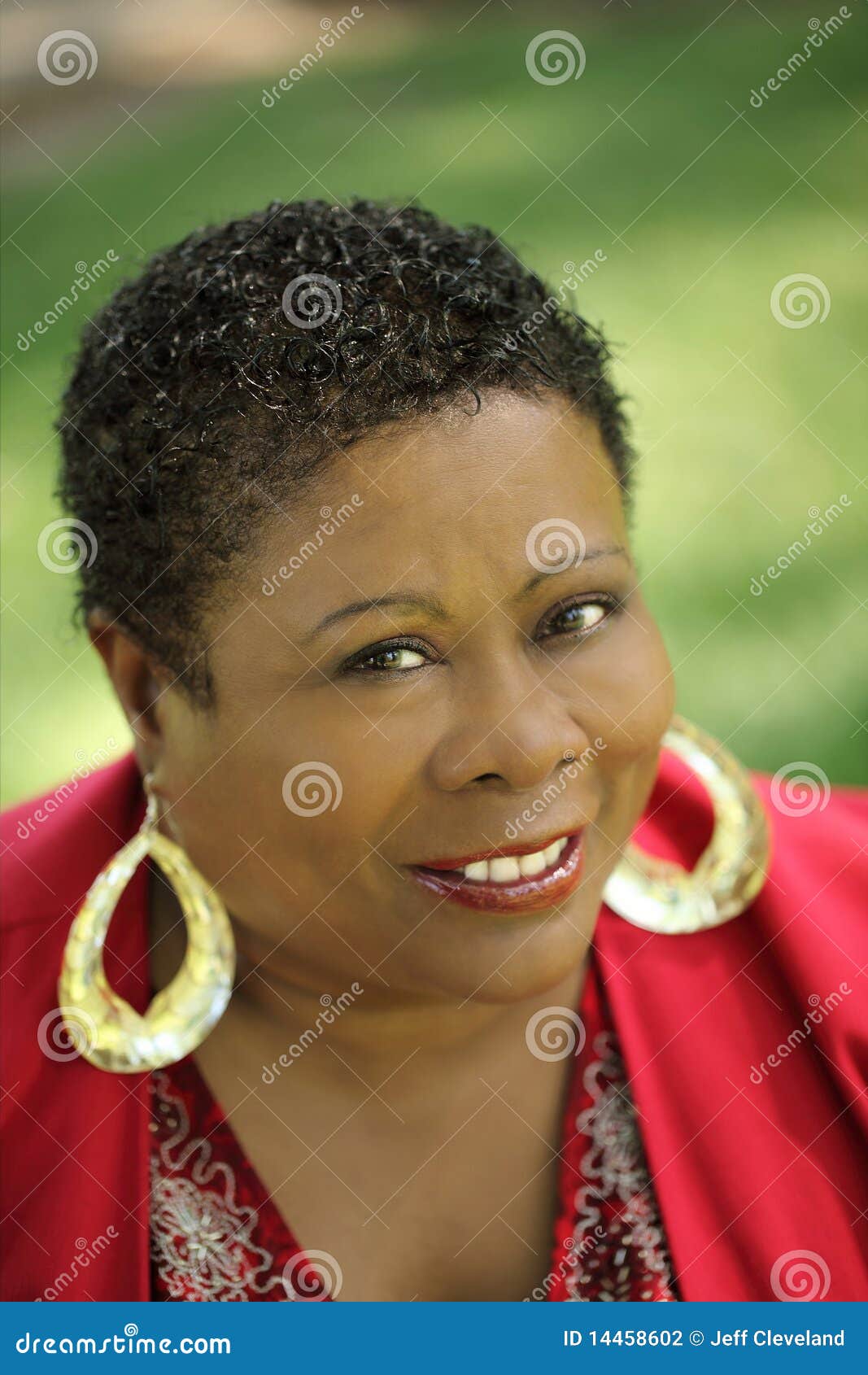 Middle Aged African American Woman Stock Photo - Image of plump, black ...