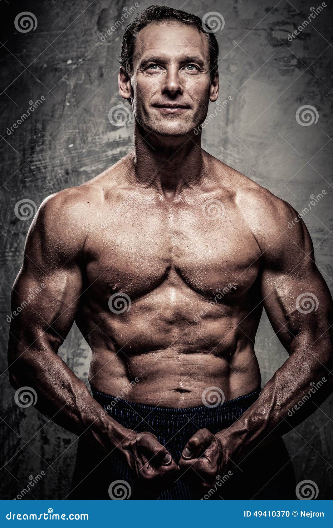 Middle-aged athletic man stock photo. Image of fitness - 49410370