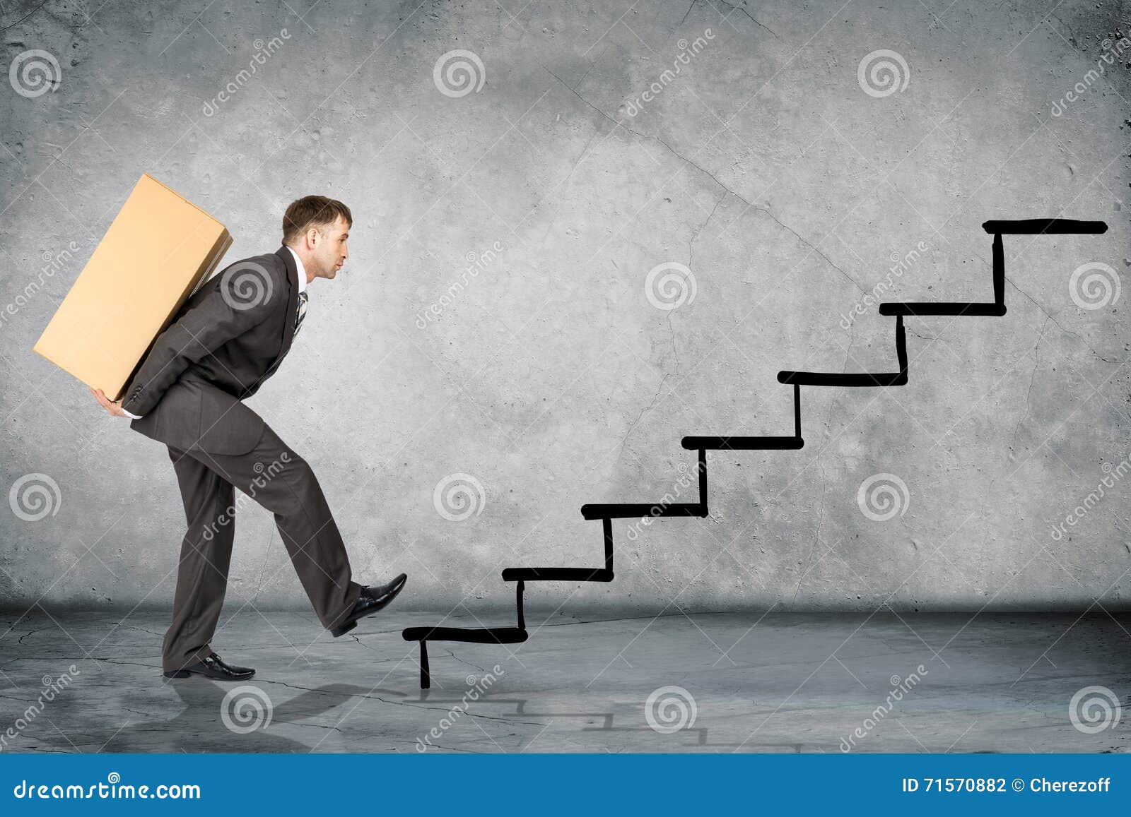 Middle Aged Business Man with Difficult Task Stock Photo - Image of ...