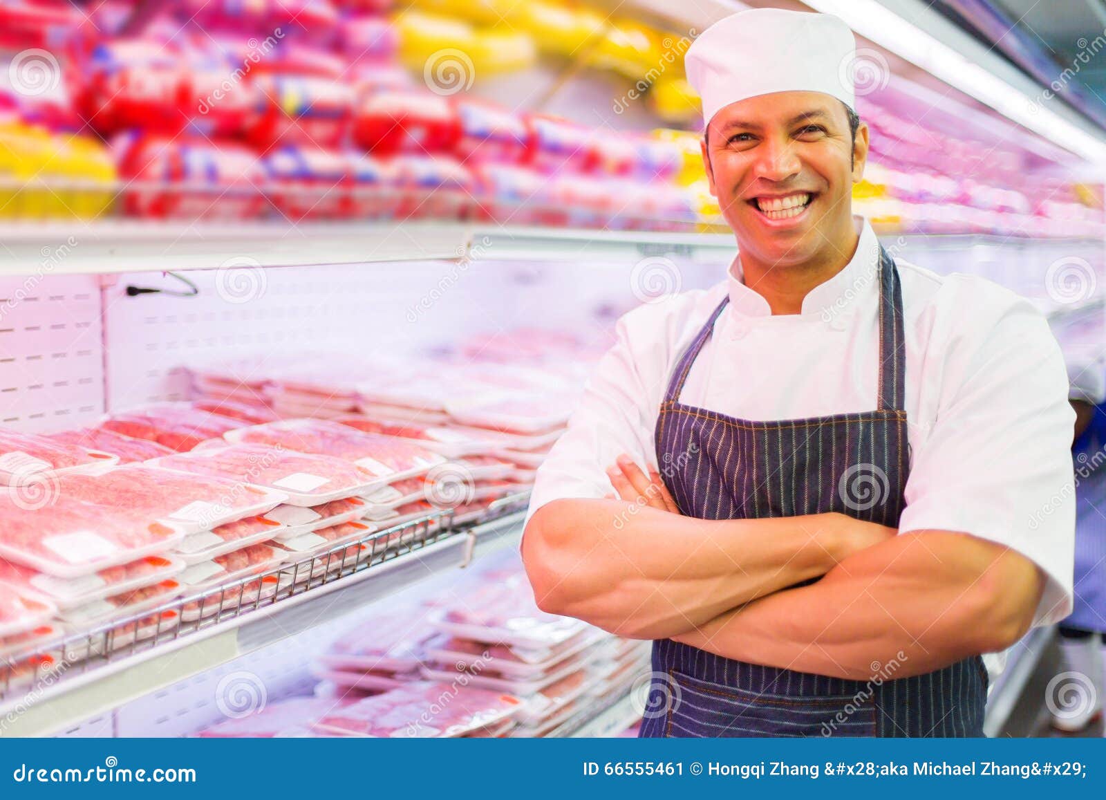 Middle Aged Butcher Butchery Stock Image - Image of arms, assistant ...