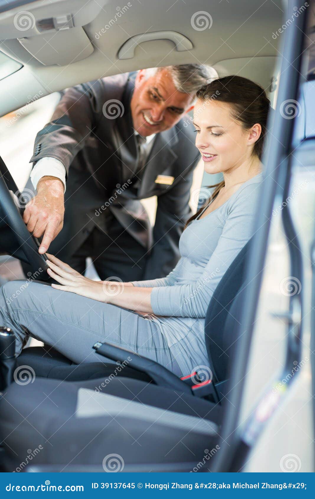 Middle Aged Car Salesman Customer Stock Image - Image of business ...