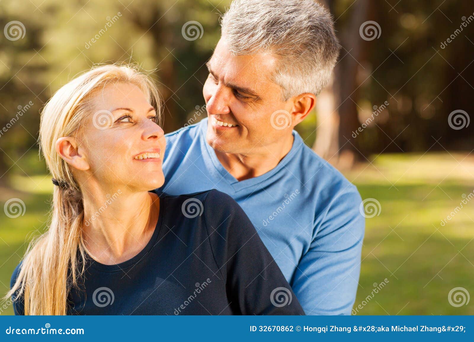 Middle Aged Couple Embracing Stock Photo - Image of hair, female: 32670862