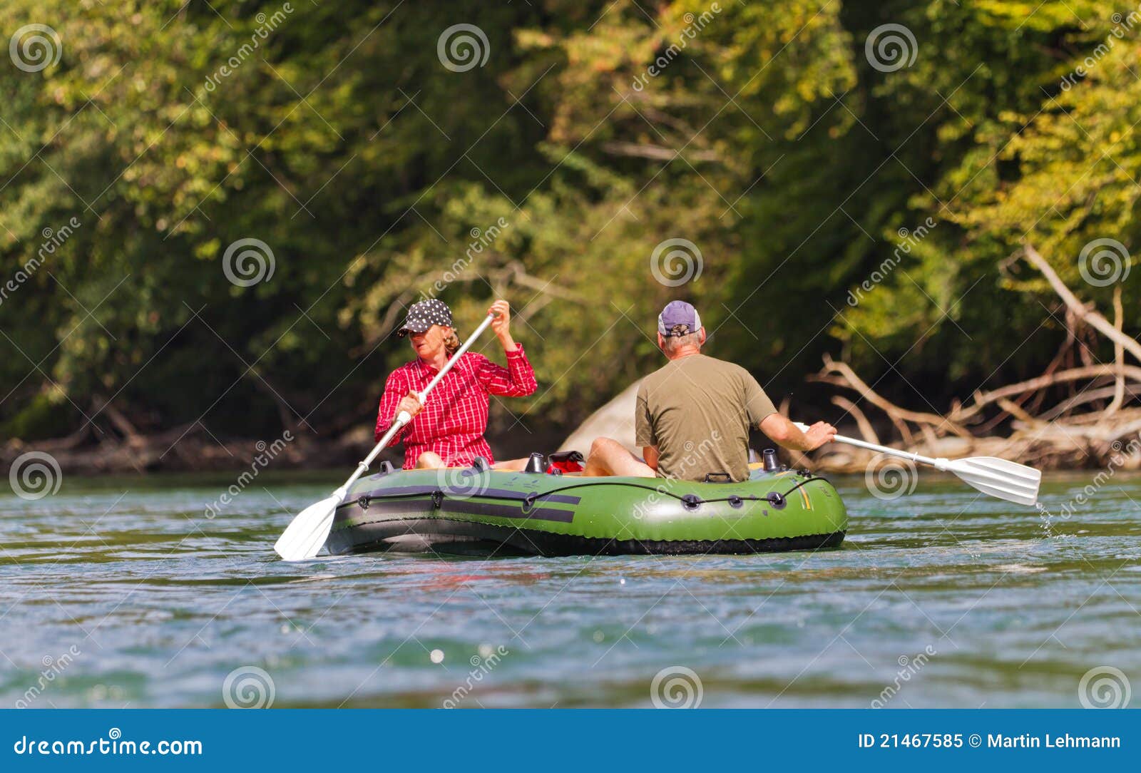 Middle aged couple rafting stock image. Image of nature - 21467585