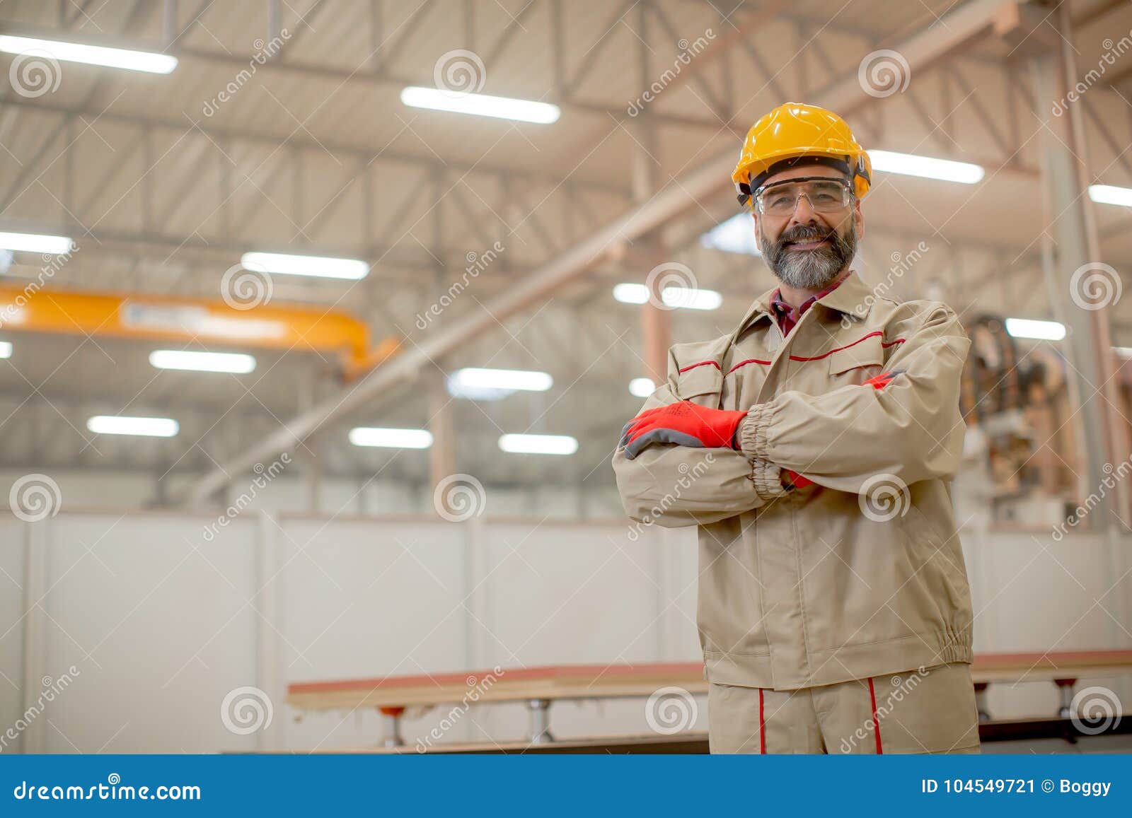 Middle-aged Engineer in Factory Stock Image - Image of engineering ...