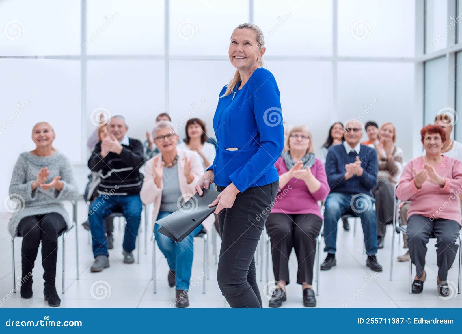 Middle Aged Executive Woman Looking at Camera Stock Image - Image of ...