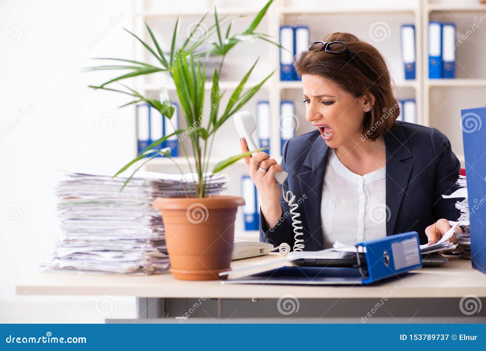 Middle-aged Female Employee Being Fired from Her Work Stock Image ...