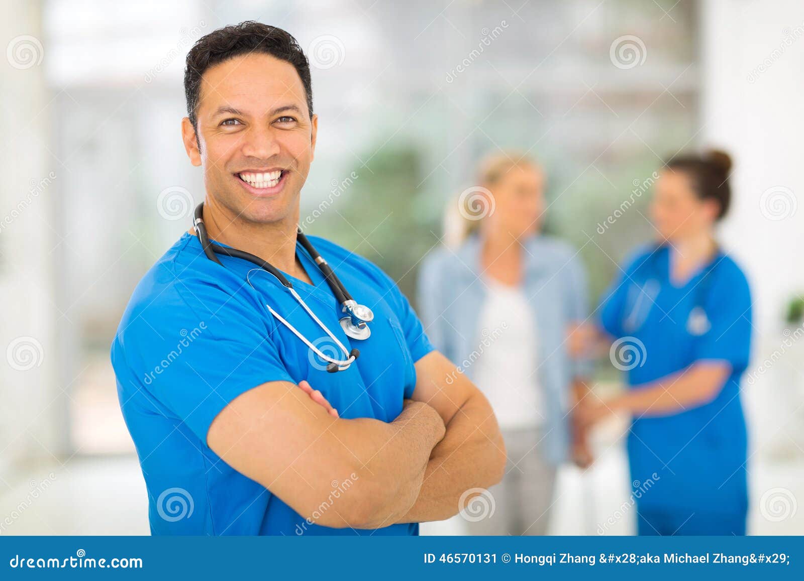 Middle aged health worker stock image. Image of happy - 46570131
