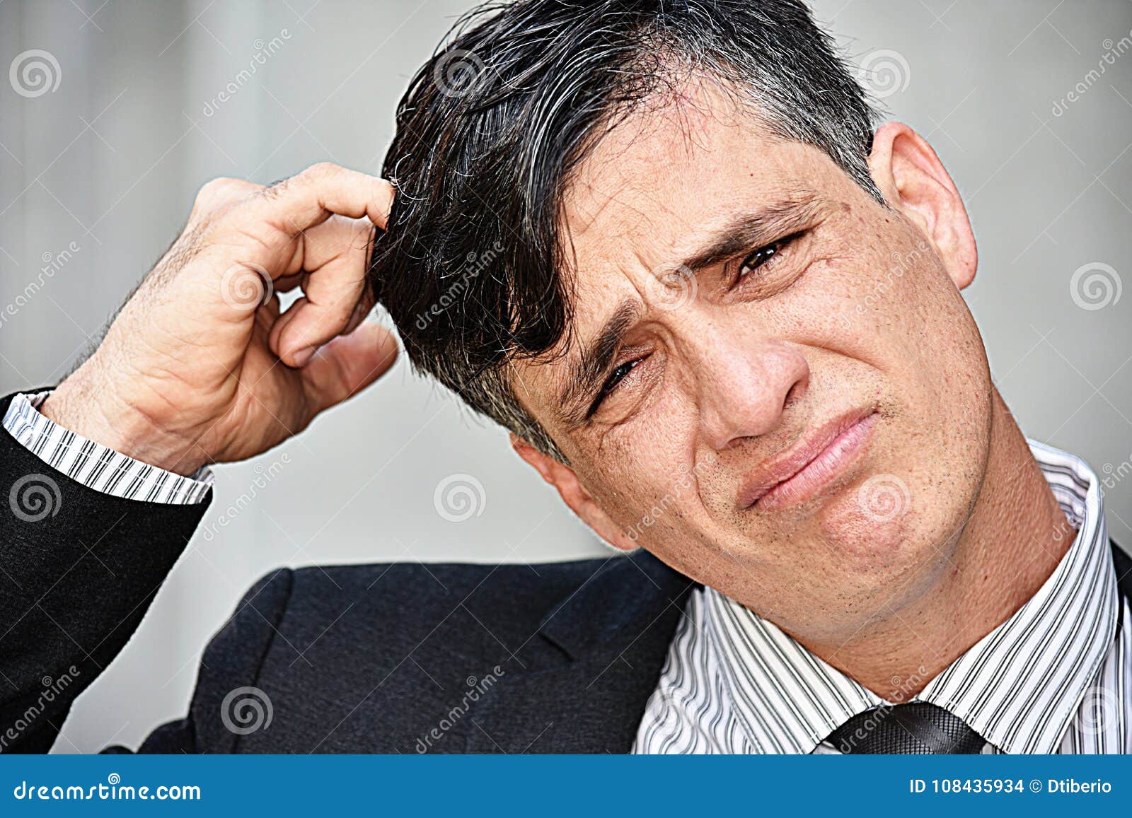 Confused Business Man stock photo. Image of middle, pondering - 108435934