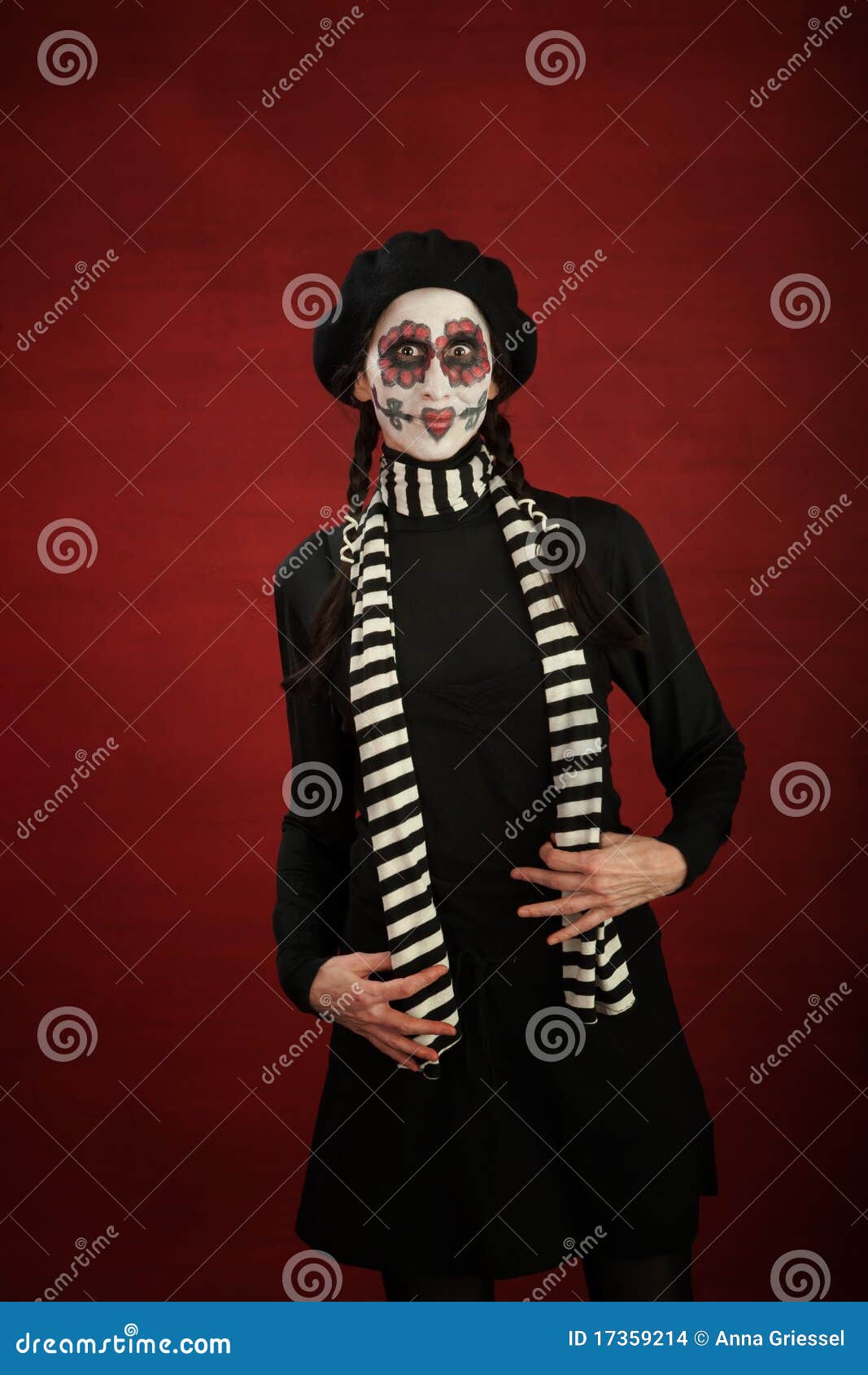 Middle-aged Lady with Freakish Makeup Stock Photo - Image of acting ...