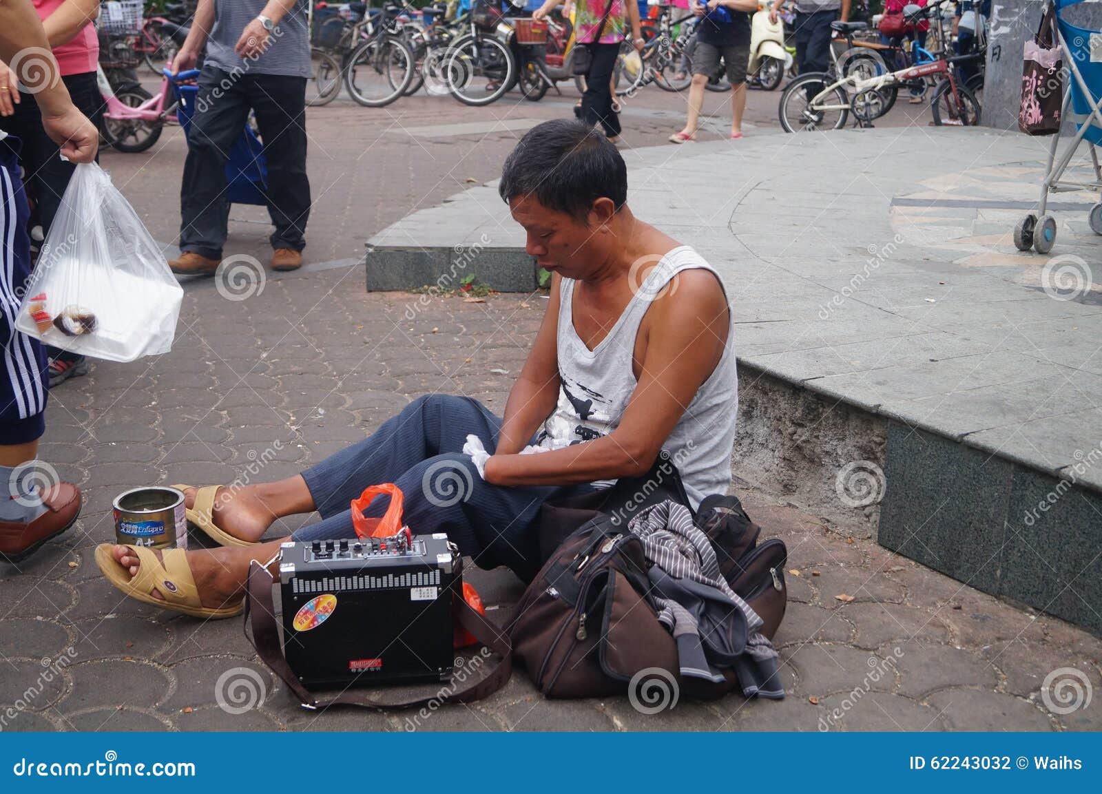 Middle-aged Man Begging in the Streets Editorial Photography - Image of ...