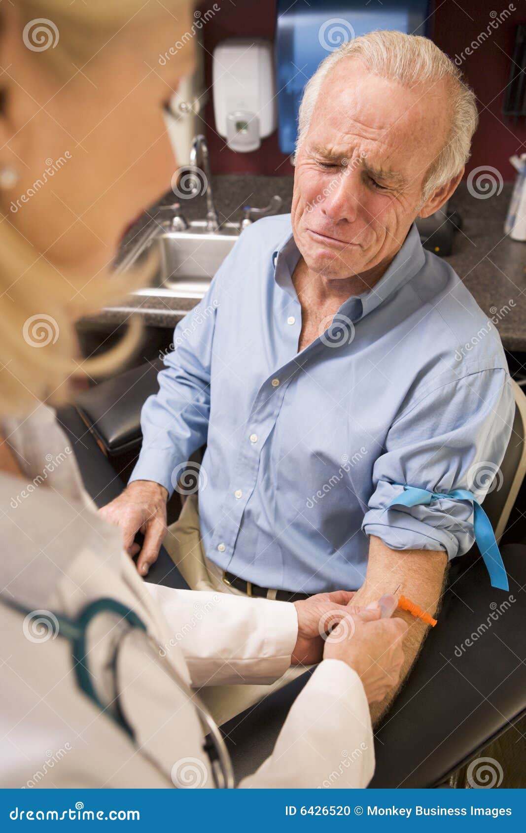 Middle Aged Man Having Blood Test Done Stock Photo - Image of middle ...