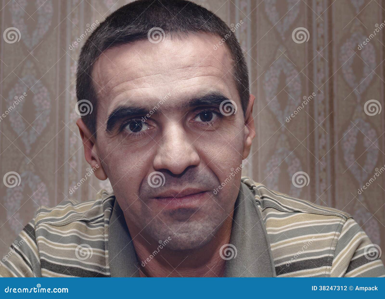 Middle-aged Man with a Serious Intent Expression Stock Photo - Image of ...