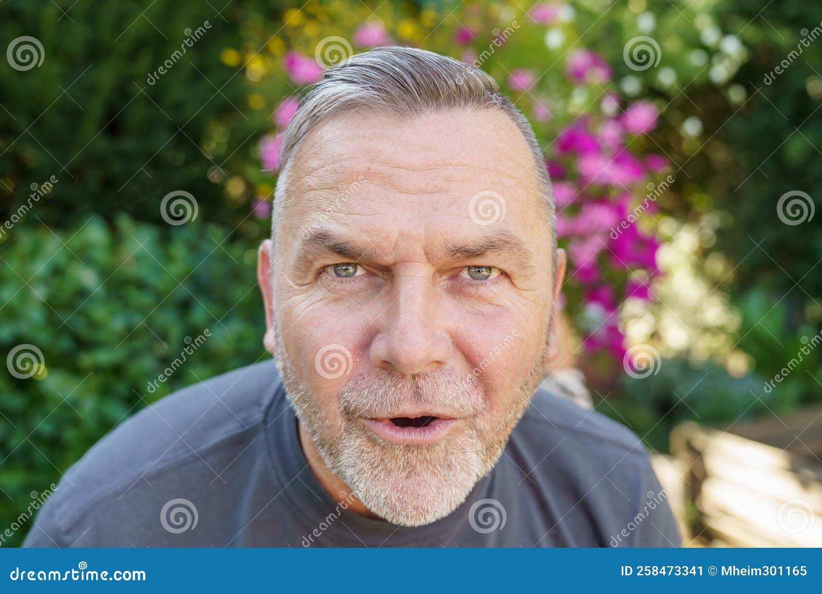 Middle Aged Man Speaking Staring Intently into the Camera Stock Image ...