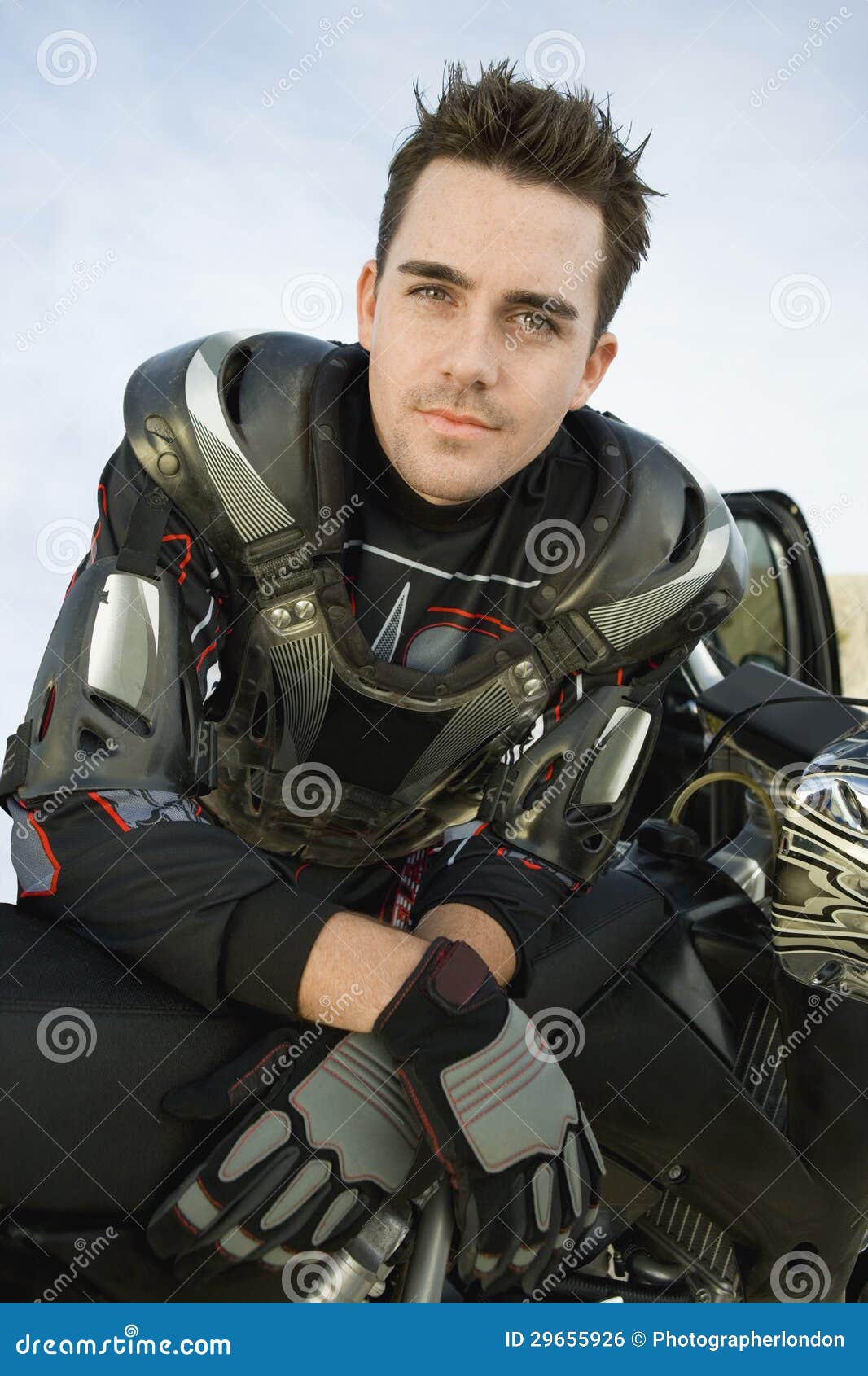 Middle Aged Off Road Biker stock photo. Image of motorbike - 29655926