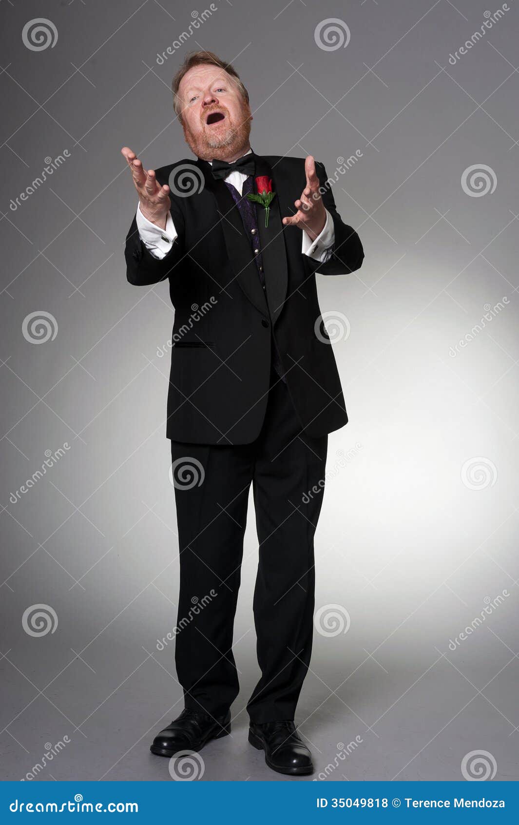Middle Aged Opera Singer Performing Stock Photo - Image of epxression ...